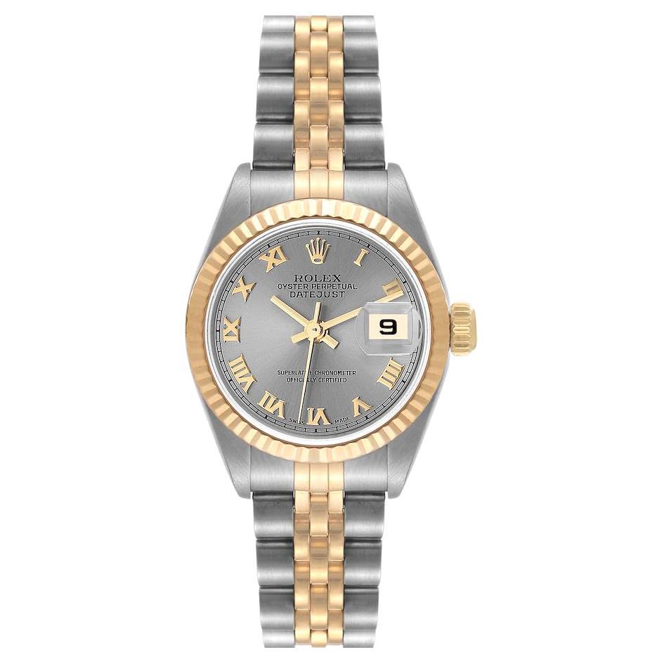 Rolex Datejust Steel Yellow Gold Slate Dial Ladies Watch 79173 For Sale ...