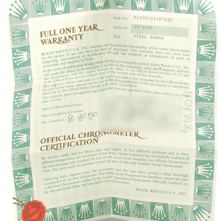 Rolex Datejust Steel Yellow Gold Slate Dial Men's Watch 16203 Box ...