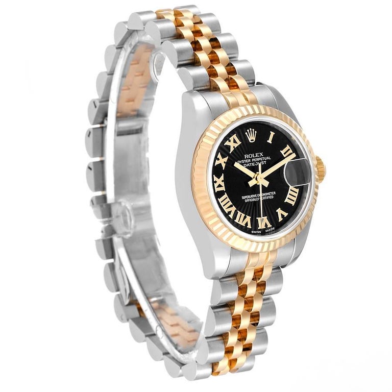 Rolex Datejust Steel Yellow Gold Sunbeam Dial Ladies Watch 179173 Box ...