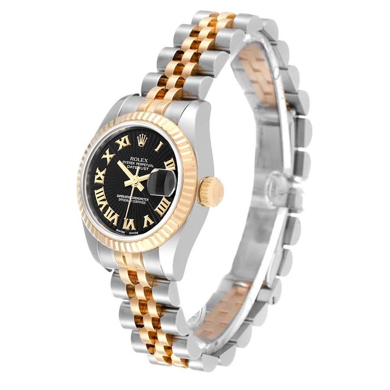 Rolex Datejust Steel Yellow Gold Sunbeam Dial Ladies Watch 179173 Box ...