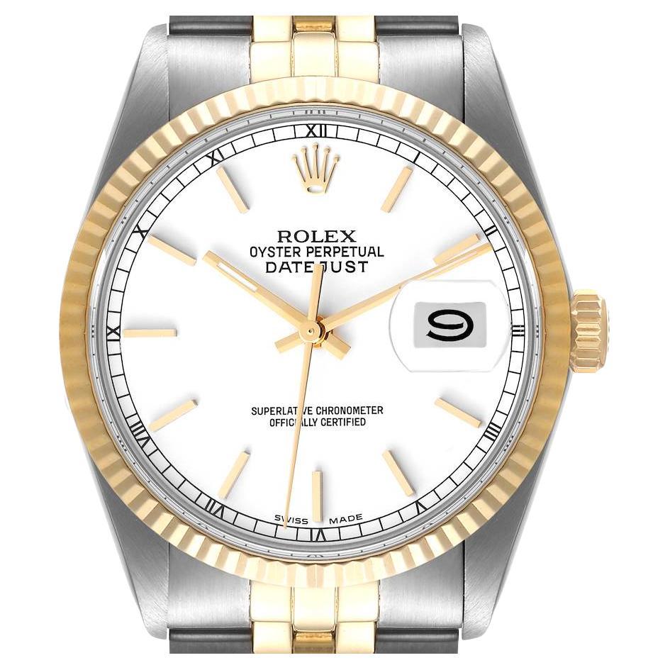 Rolex Datejust 18 Karat Yellow Gold Wood Dial Vintage Men's Watch 16018 ...