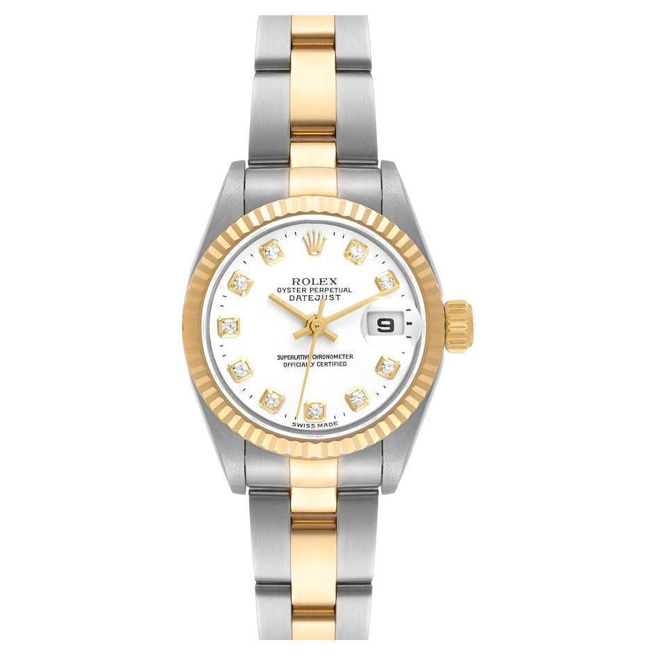 Rolex Datejust Steel Yellow Gold Pyramid Dial Ladies Watch 79173 Box ...