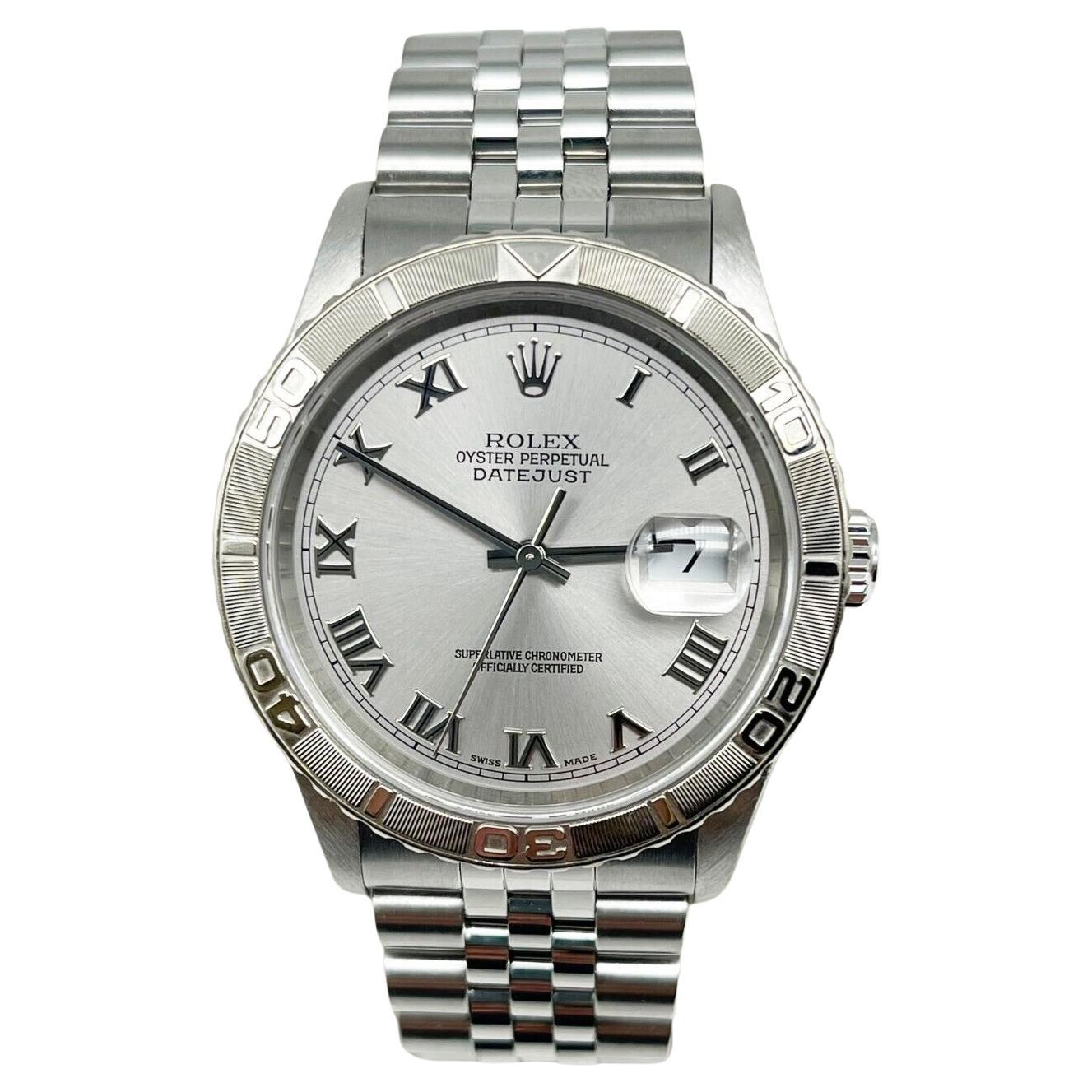 Rolex Datejust Turn-o-graph Gents Steel Black Dial 16264 at 1stDibs ...