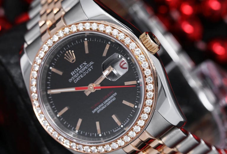 Rolex Datejust Turn-o-graph 116261 Two Tone Stainless Steen and Rose ...
