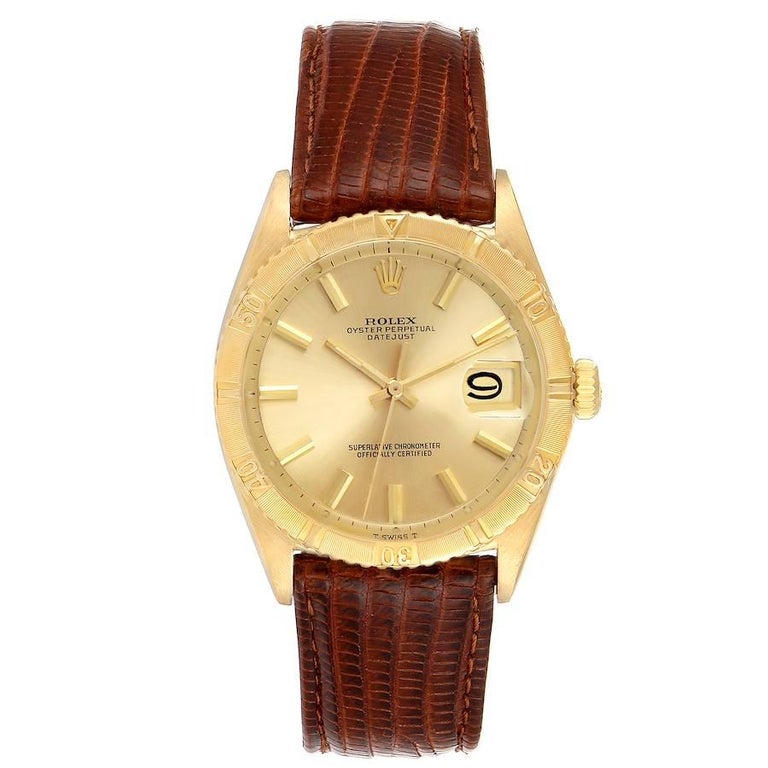 Rolex Datejust Turnograph 18 Karat Yellow Gold Vintage Men's Watch 6609 ...
