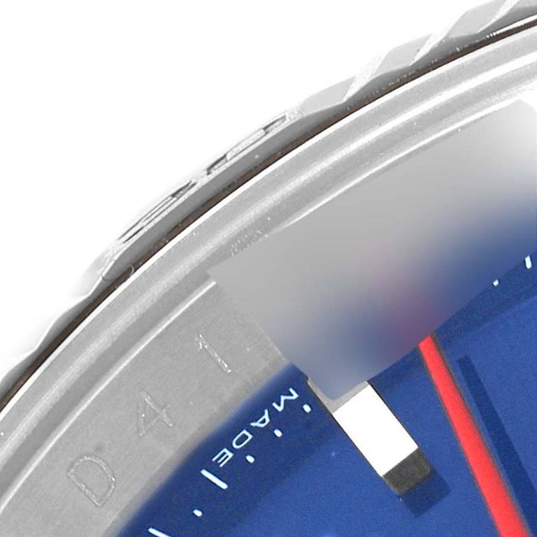 Rolex Datejust Turnograph Blue Dial Steel Mens Watch 116264 at 1stDibs