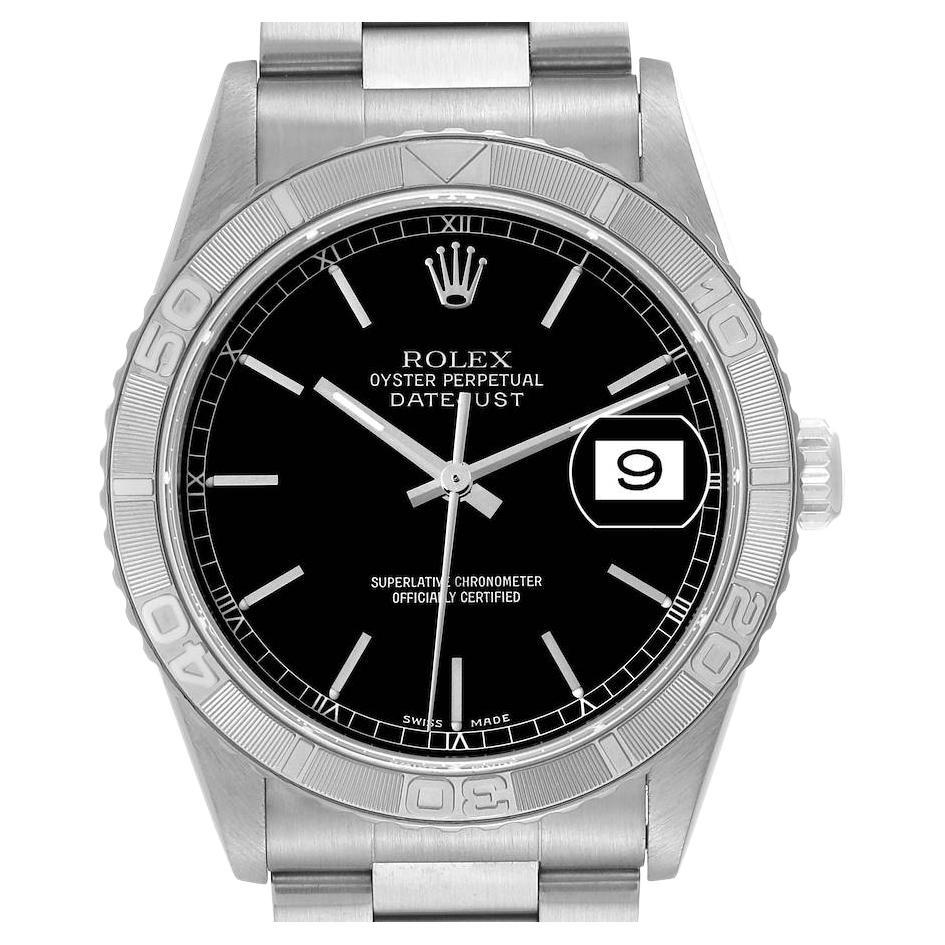 Rolex Datejust Turnograph Steel White Gold White Dial Mens Watch 16264 ...