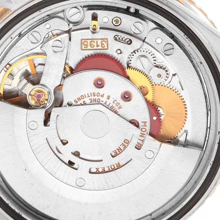 Rolex Datejust Turnograph Steel Yellow Gold Tapestry Dial Watch 16263 ...