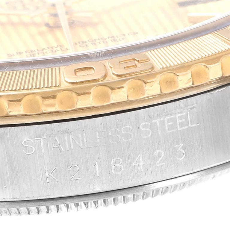 Rolex Datejust Turnograph Steel Yellow Gold Tapestry Dial Watch 16263 ...