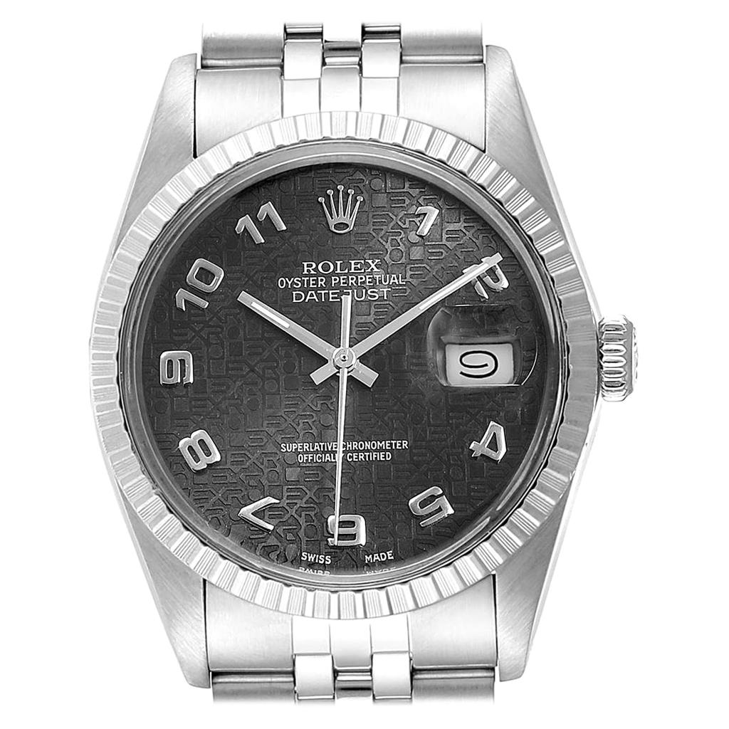 Rolex Datejust Vintage Grey Dial Steel Men's Watch 16030 For Sale at ...