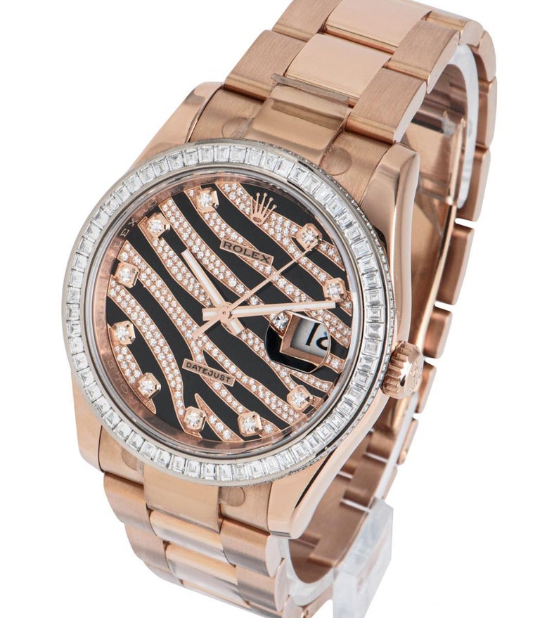 Rolex Datejust Zebra Nos Diamond Set 116285BBR For Sale at 1stDibs
