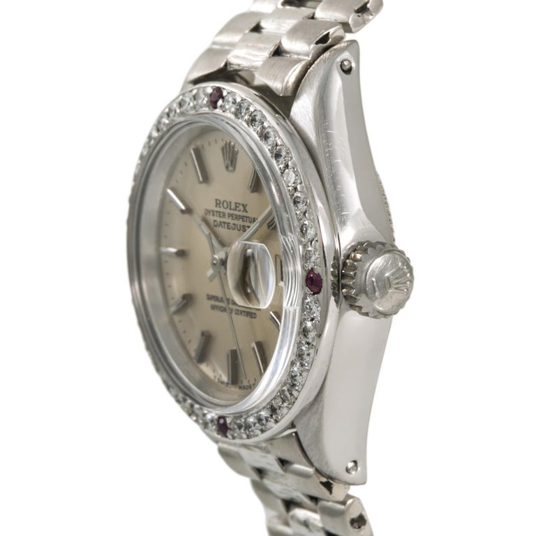 Rolex Datejust 6917, Silver Dial Certified Authentic For Sale at 1stDibs