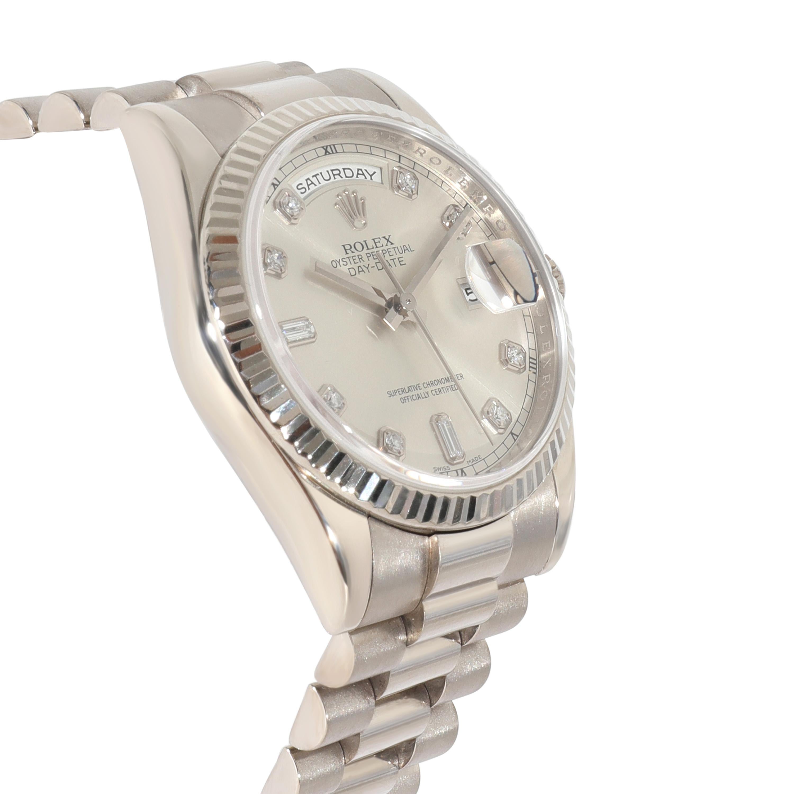 Rolex Day-Date 118239 Men's Watch in 18 Karat White Gold For Sale at ...