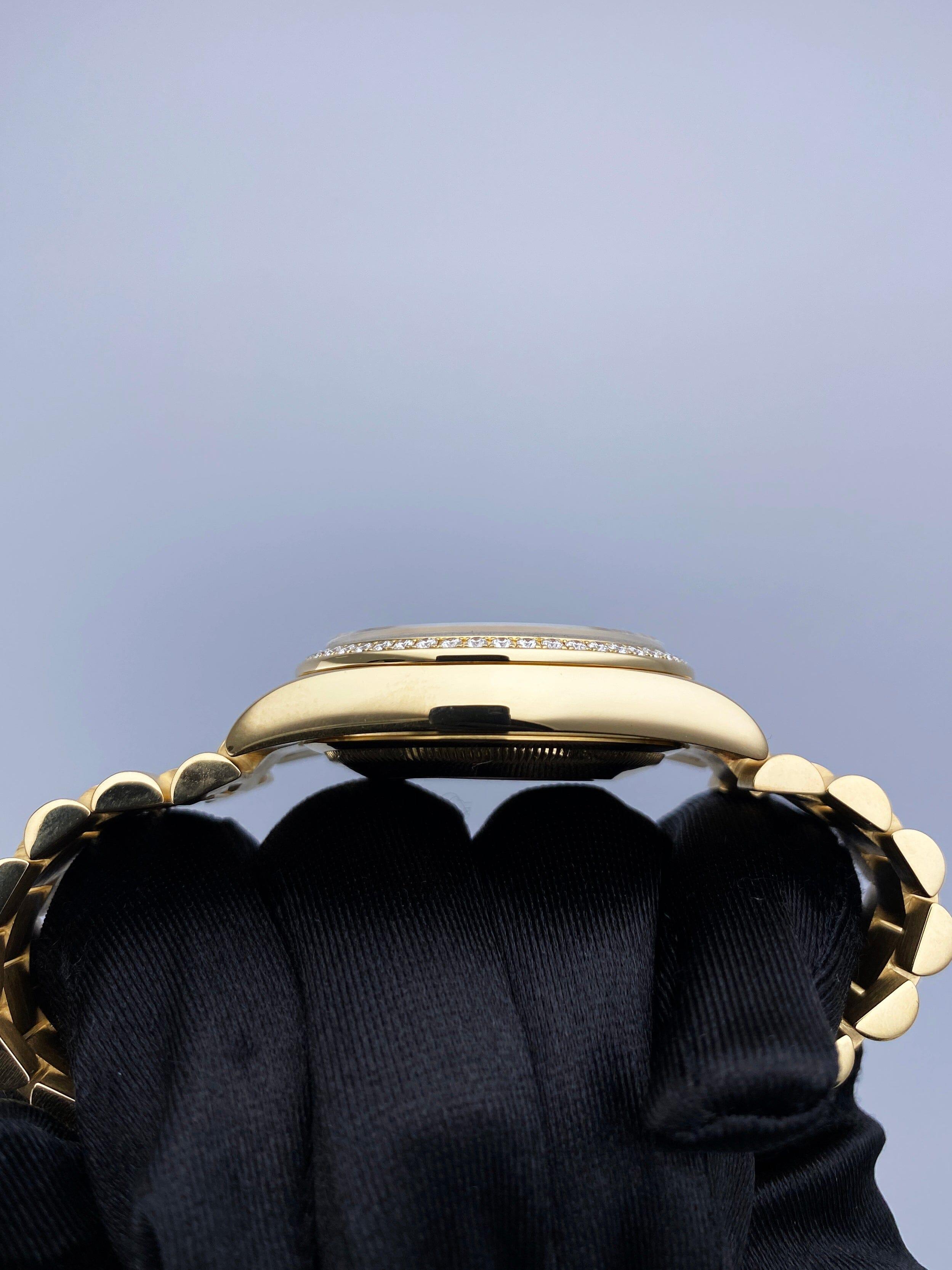 Rolex Day-Date 118348 Diamond Dial 18k Yellow Gold Mens Watch For Sale ...