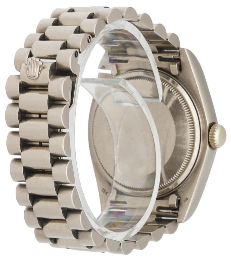 Rolex Day-Date 18039 18K White Gold Men's Watch For Sale at 1stDibs