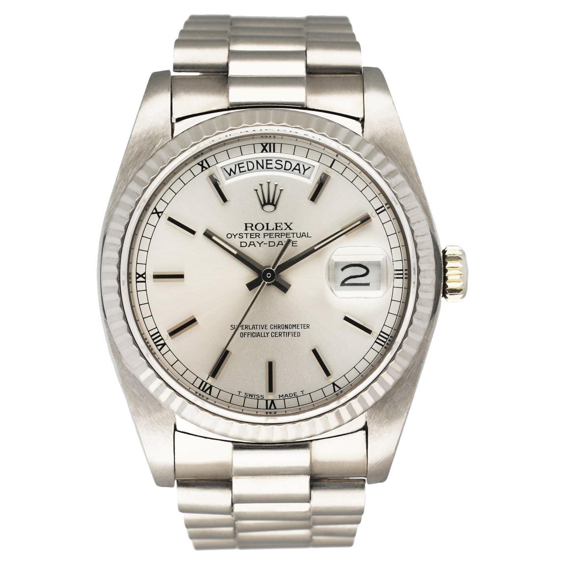 Rolex White Gold Diamond Day Date Wristwatch Ref 18039 at 1stDibs ...