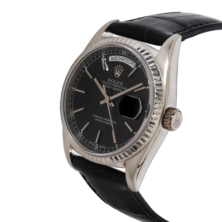 Rolex Day-Date 18239 Unisex Watch in 18kt White Gold For Sale at 1stDibs