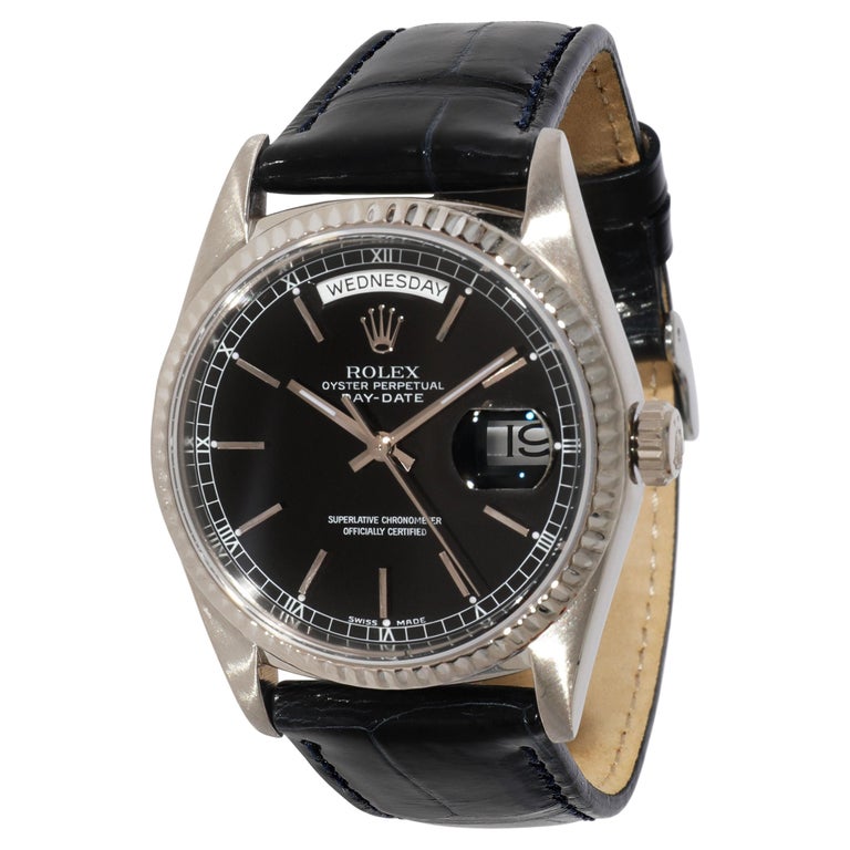 Rolex Day-Date 18239 Unisex Watch in 18kt White Gold For Sale at 1stDibs