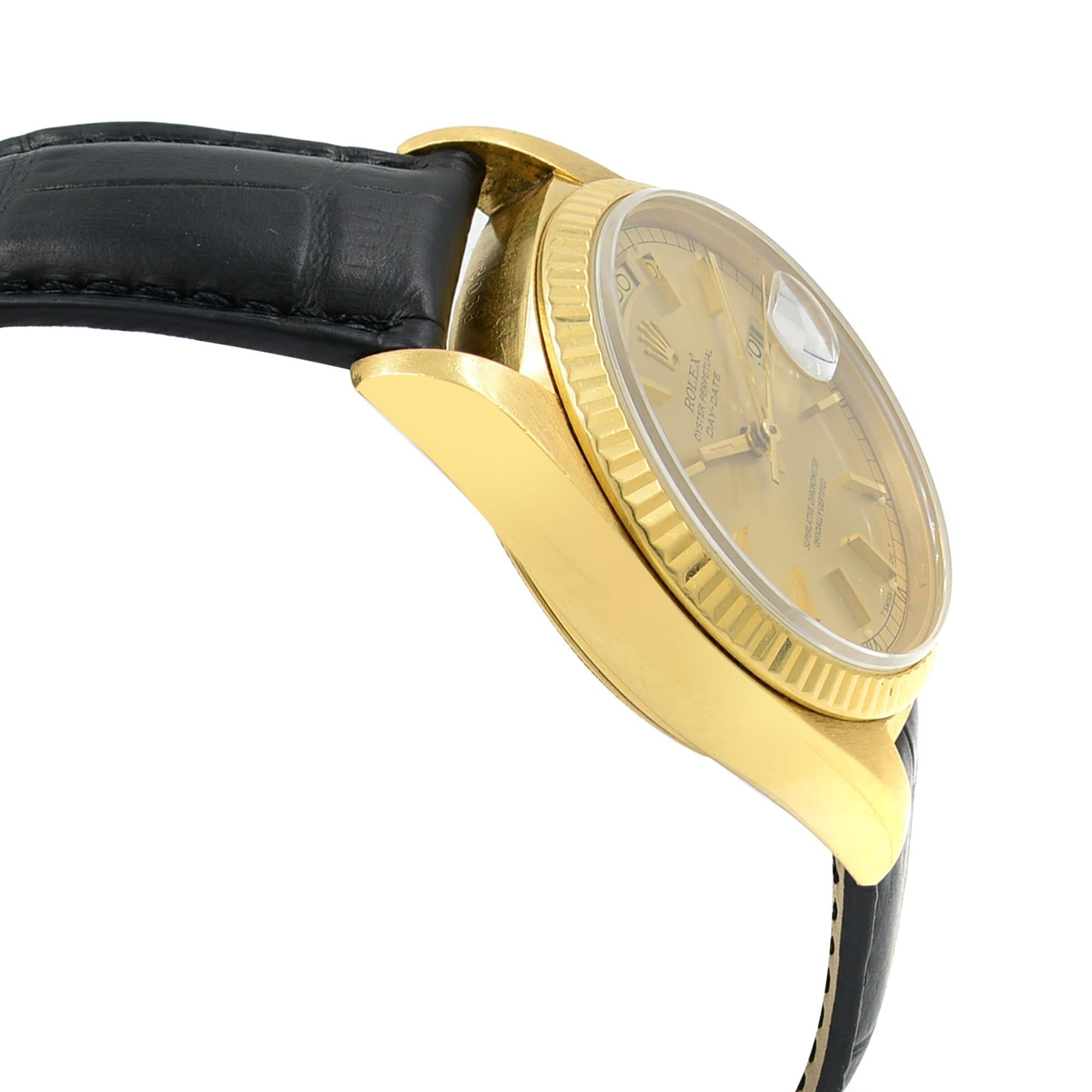 Rolex Day-Date 18 Karat Gold Champagne Spanish Calendar Automatic Watch ...