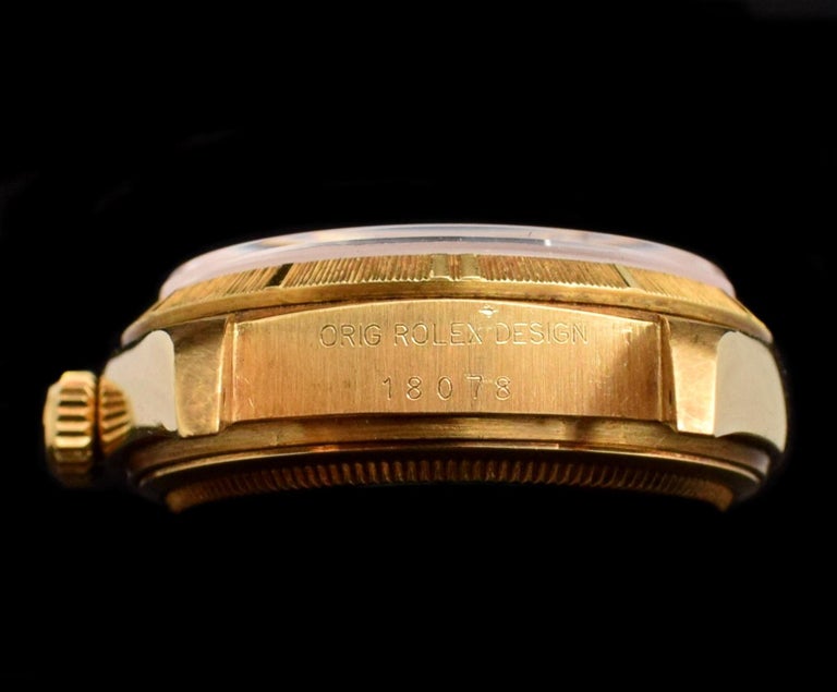 Rolex Day-Date 18K Yellow Gold Vignette Ombre Red Dial Diamond 18078 ...