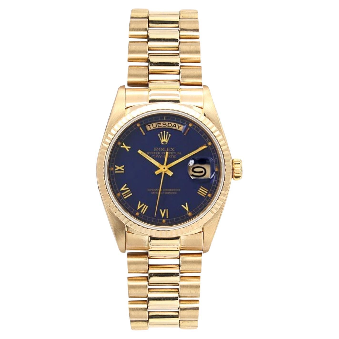 Rolex Day-Date 36 18038 Full Set, Blue Roman Dial - Elegance and ...