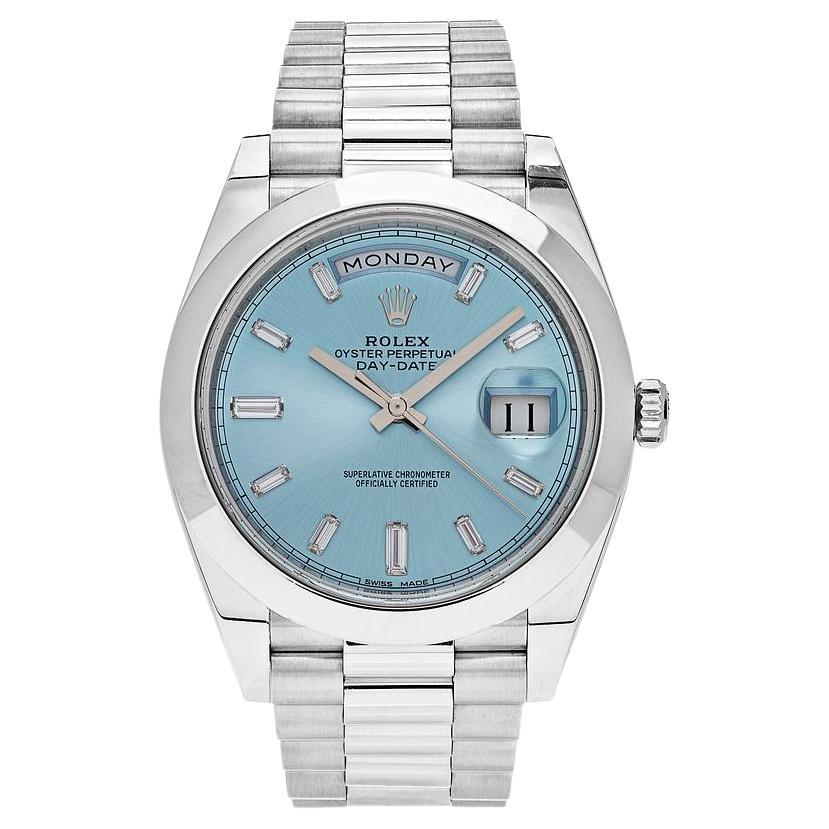 Rolex Day-Date 40 White Gold Blue Dial 228239 For Sale at 1stDibs ...