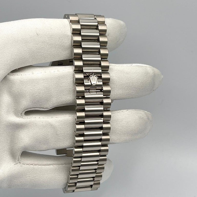 Rolex Day-Date 40 White Gold Black Diamond Dial and Bezel 228349RBR For ...