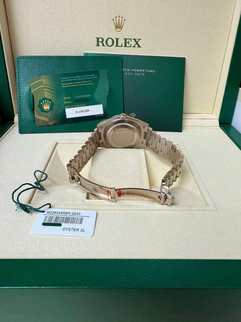 Rolex Day-Date 40mm Blue Ombré Dial Diamond Bezel White Gold Watch ...