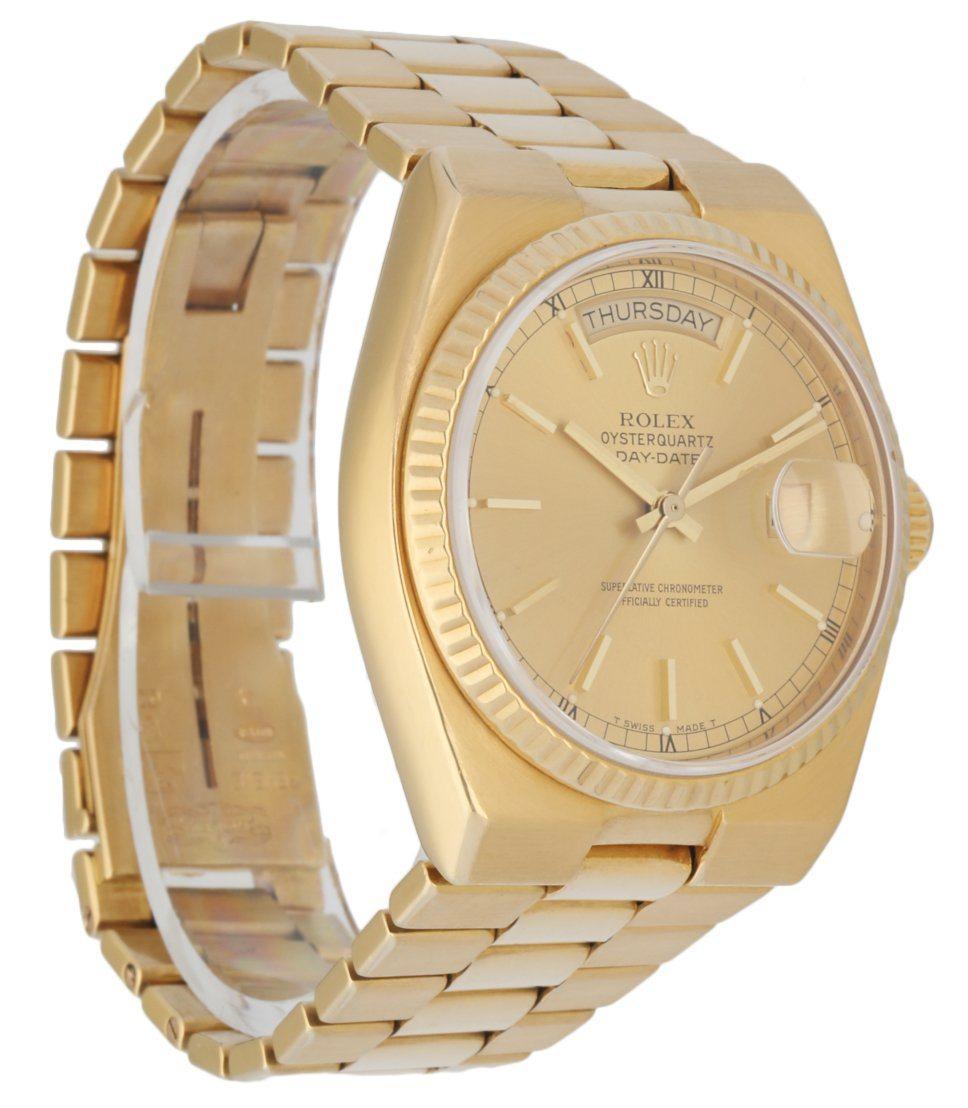 Rolex Day Date Oysterquartz 19018 18K Yellow Gold Men's Watch at ...