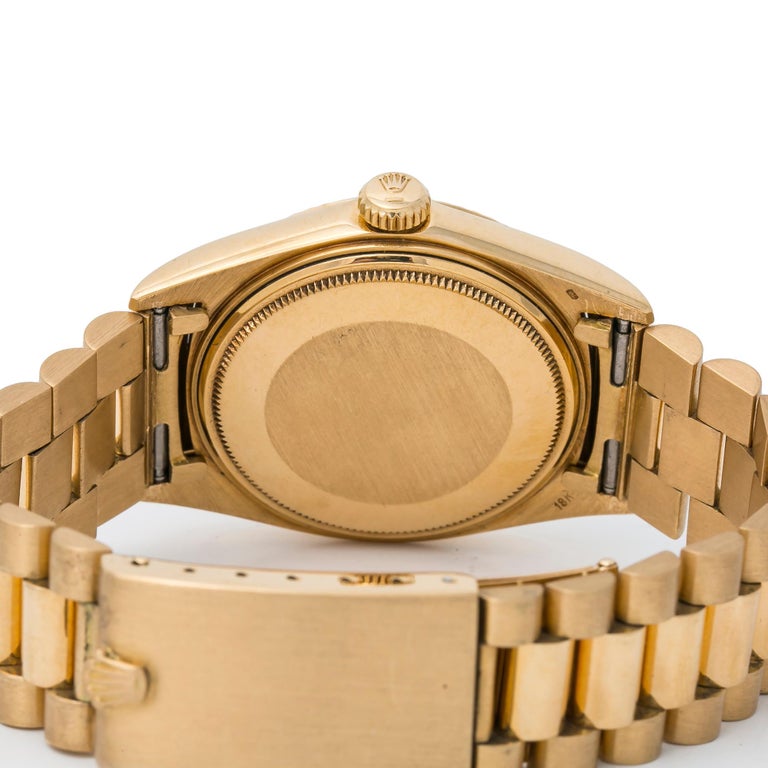 Rolex Day-Date President 1802 Unpolished 18k Yellow Gold Silver Dial ...