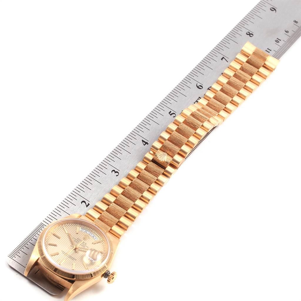 Rolex Day-Date President 36 Yellow Gold Tapestry Dial Men's Watch 18248 ...