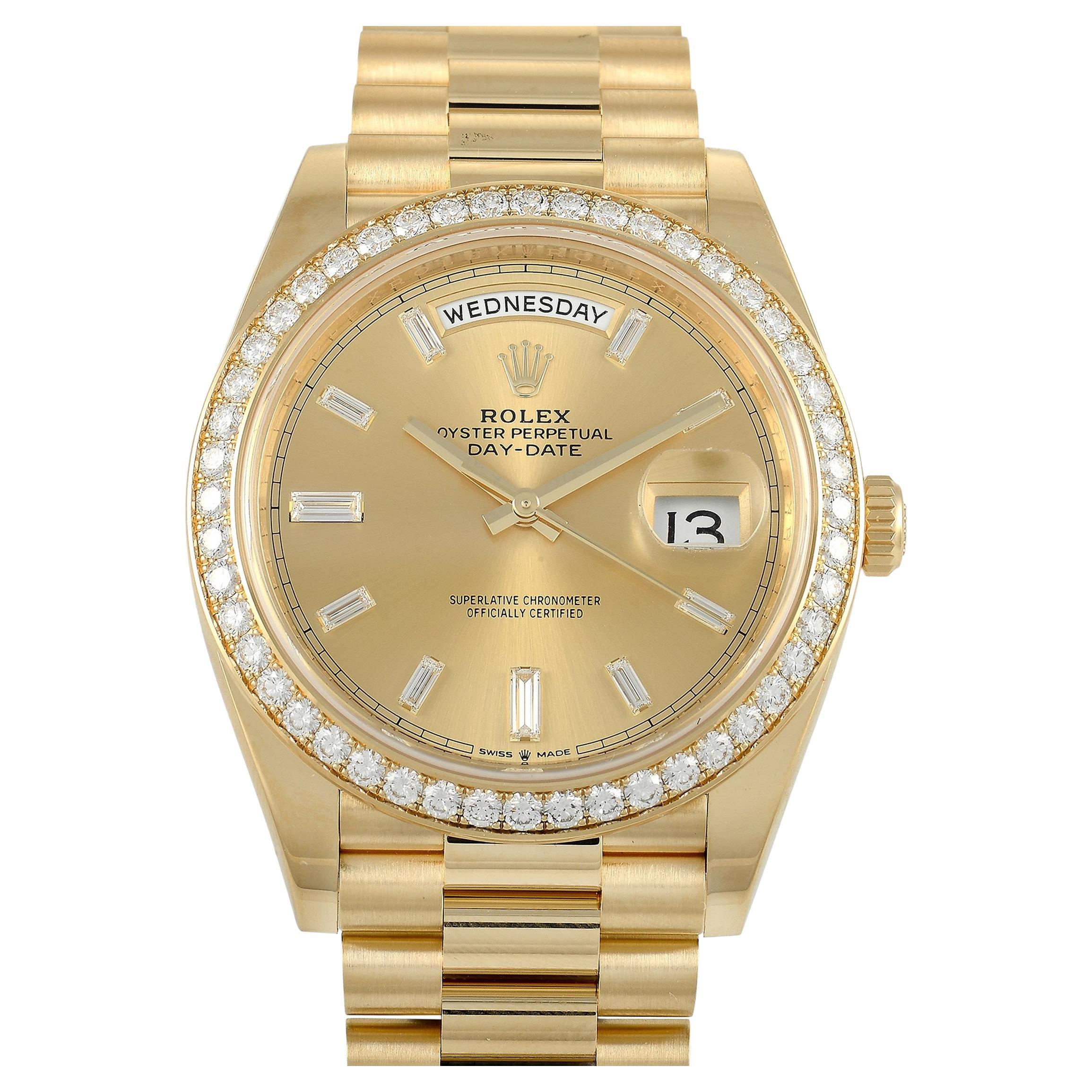 Rolex Day-Date President Diamond Bezel Watch 228348RBR at 1stDibs ...