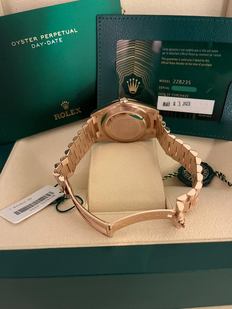 Rolex Day-Date President Rose Gold Chocolate Roman Dial Watch 228235 ...