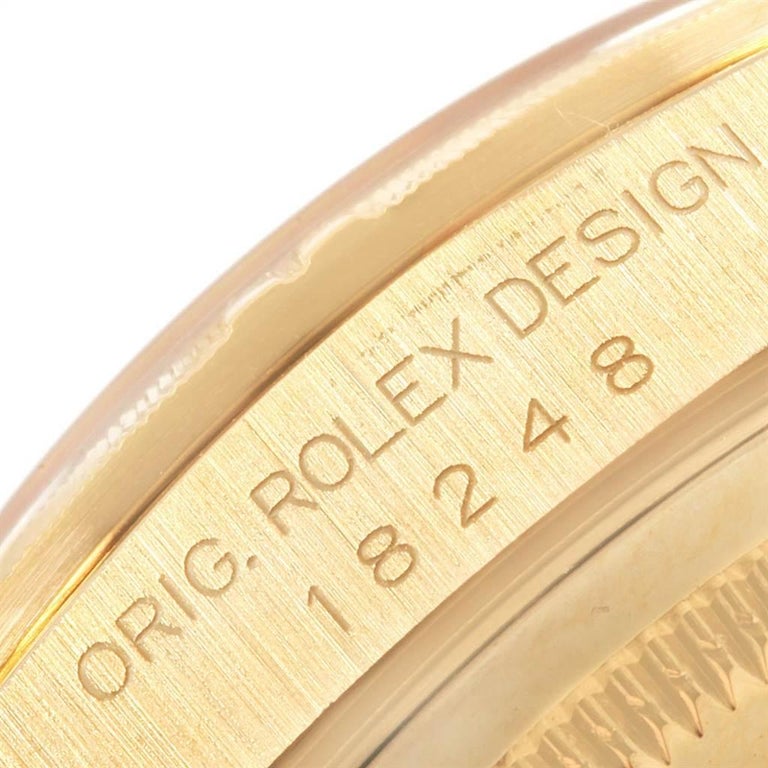 Rolex Day-Date President Yellow Gold Pyramid Dial Men's Watch 18248 For ...