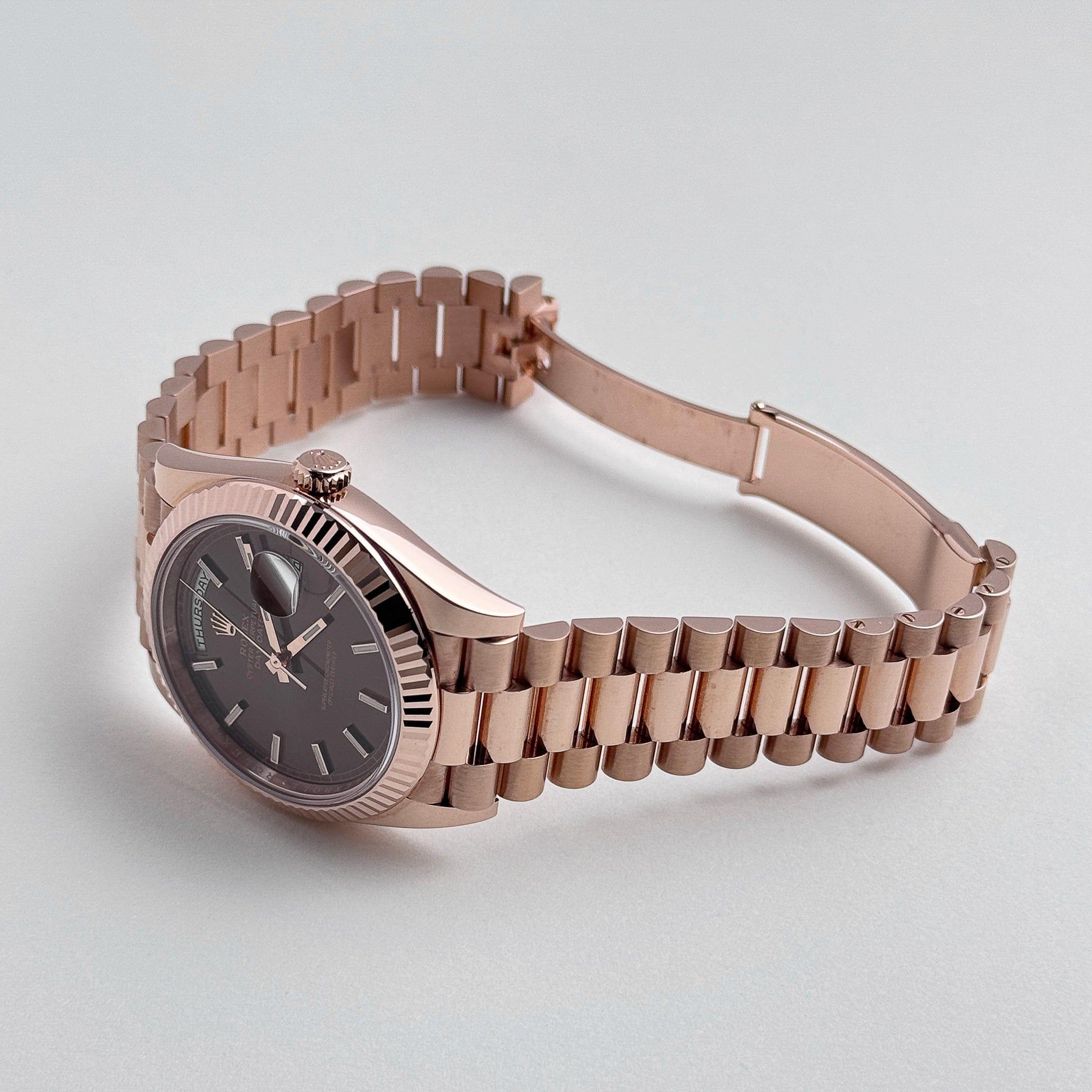 Rolex Day-Date Reference 228235 Rose Gold Chocolate Dial (2024) For ...