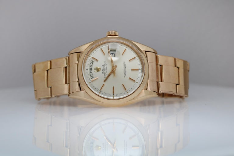 Rolex 18k Rose Gold Day-Date Rose Gold Ref 1802 Wristwatch, circa 1968 ...