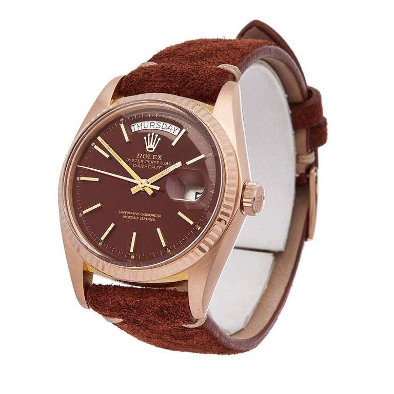 Rolex Day Date Stella Dial 18k Rose Gold 1803 at 1stDibs | rolex 1803 ...