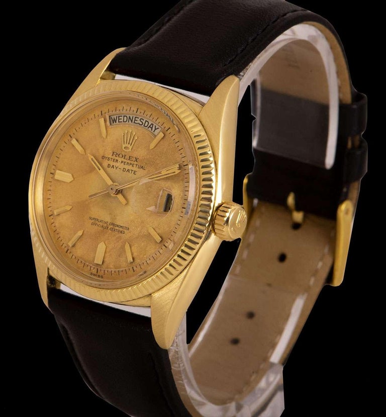 Rolex Day-Date Vintage Gents 18 Karat Yellow Gold Champagne Dial 6611B ...