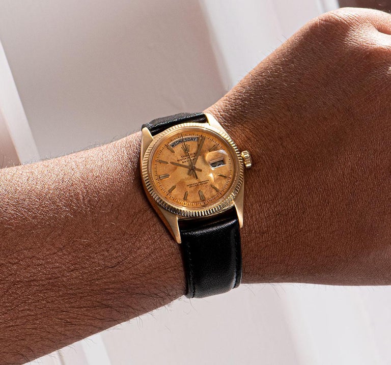 Rolex Day-Date Vintage Gents 18 Karat Yellow Gold Champagne Dial 6611B ...