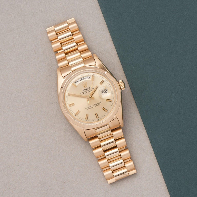 Rolex Day-Date Wideboy 1802 Men Yellow Gold 0 Watch For Sale at 1stDibs