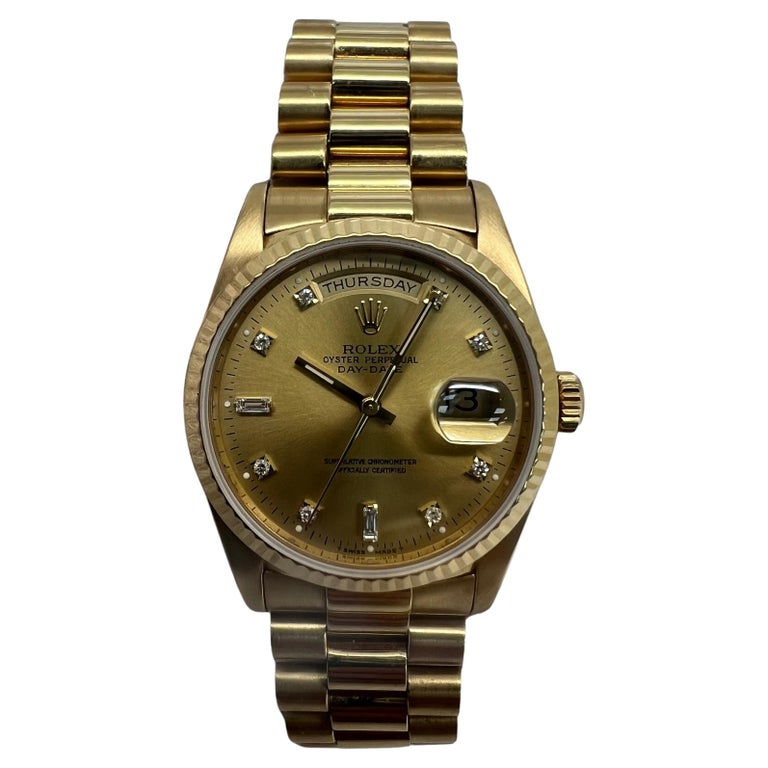 Rolex Daydate Diamond Dial Factory Watch All Original Rolex Parts ...