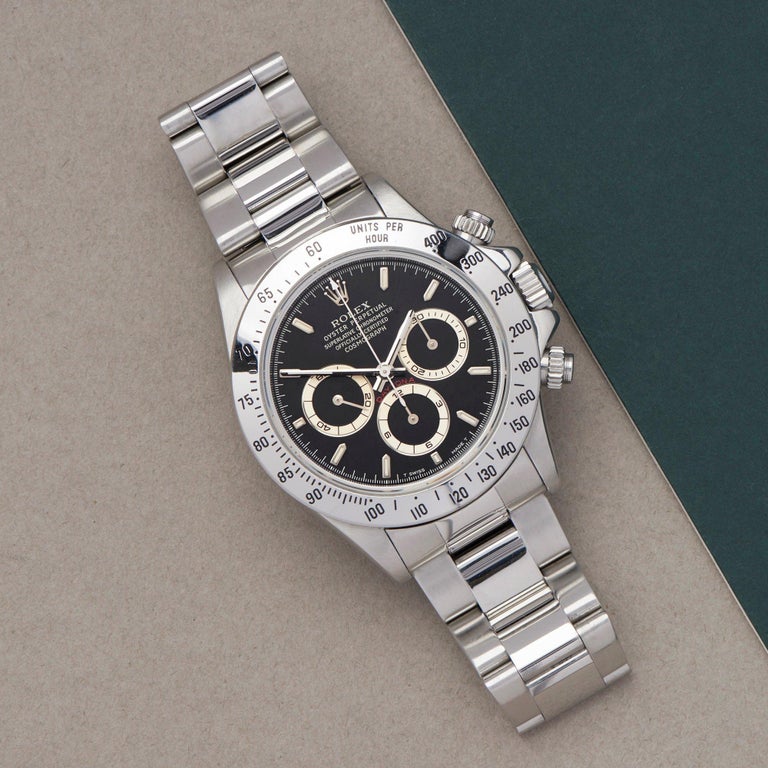 Rolex Daytona 0 16520 Men Stainless Steel Patrizzi Dial Watch at 1stDibs