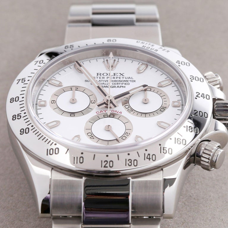 Rolex Daytona 116520 Men Stainless Steel APH'' Dial and ''Engraved ...