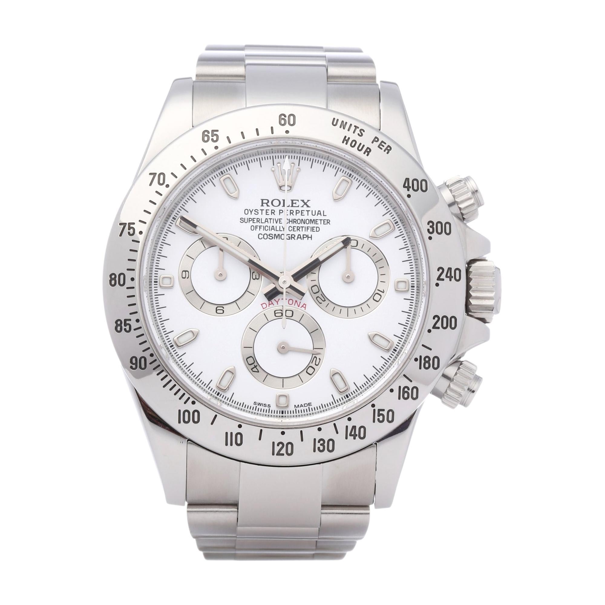 Rolex Daytona 116520 Men Stainless Steel APH'' Dial and ''Engraved ...