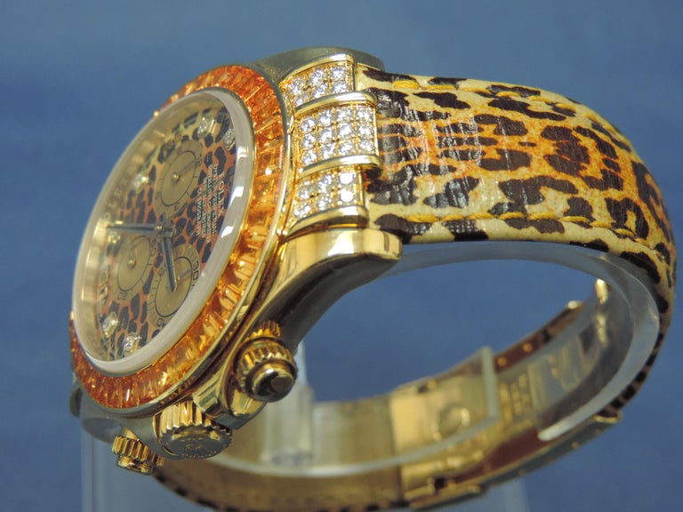 Rolex Daytona 18k Gold Leopard Watch For Sale at 1stDibs | leopard ...