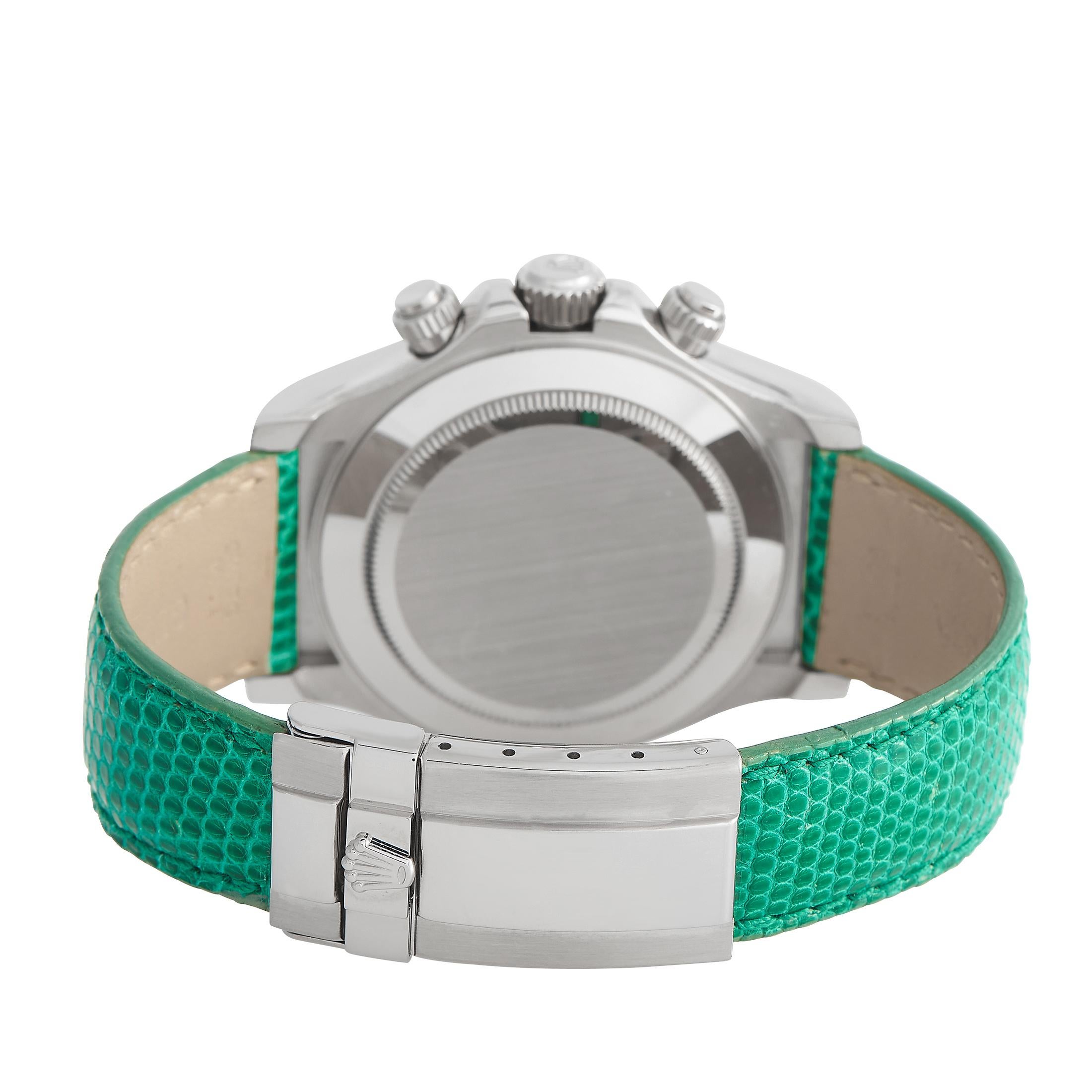 Rolex Daytona Beach Green Chrysoprase Watch 116519 For Sale at 1stDibs