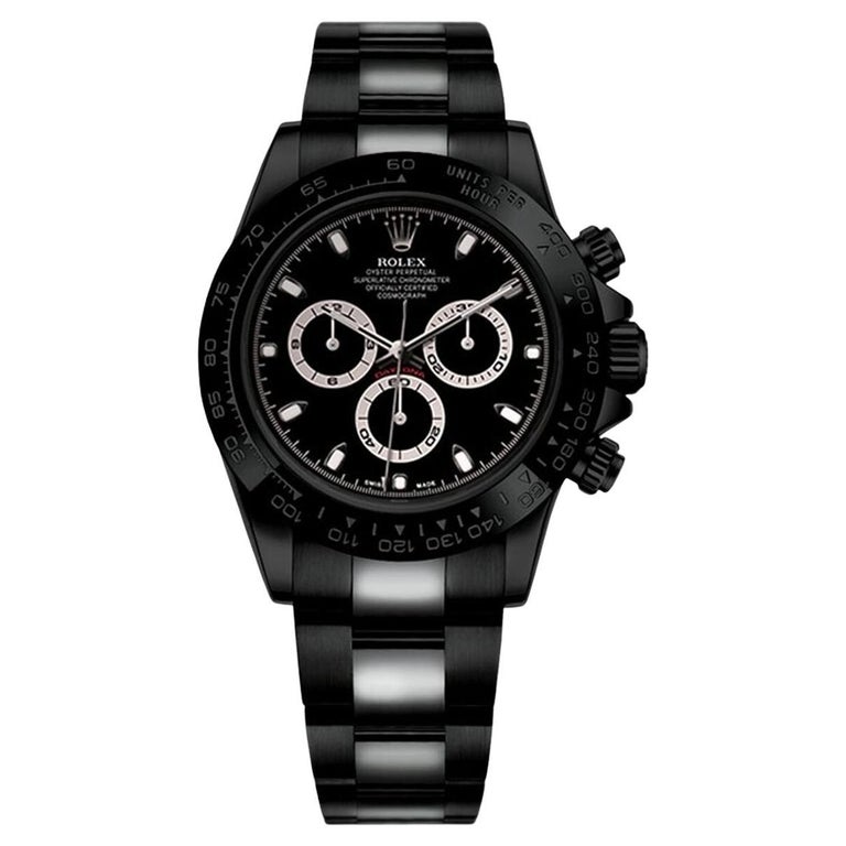 Rolex Daytona Black PVD/DLC Coated Stainless Steel Watch 116523 - Great ...