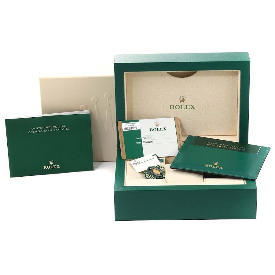 Rolex Daytona Ceramic Bezel White Dial Steel Mens Watch 116500 Box Card ...