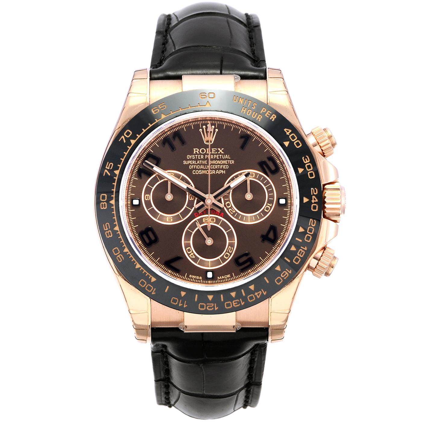 Rolex Rose Gold Cosmograph Everose Daytona Wristwatch Ref 116515 at 1stDibs