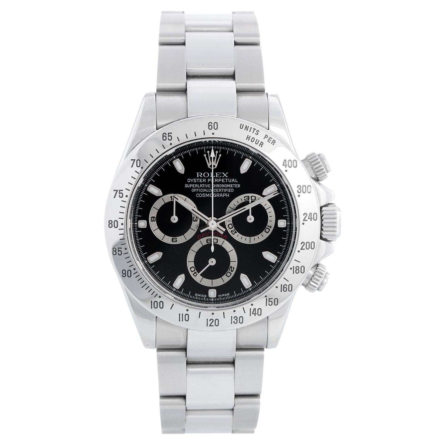 Rolex Daytona 116520 Men's Stainless Steel Chronograph Watch at 1stDibs